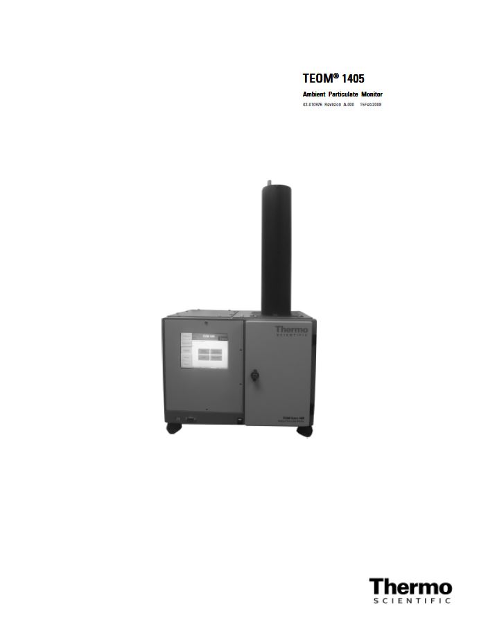 Ambient Particulate Monitoring: 1405 TEOM Continuous Ambient ...